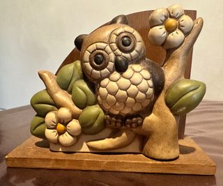 Portatovaglioli con gufo