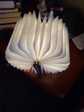 lampada a forma di libro ricaricabile 