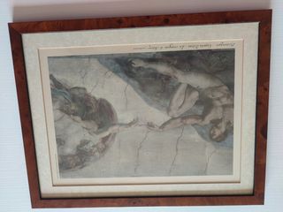 quadro con stampa "creazione di Adamo"