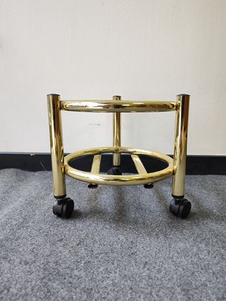portavaso in ottone dorato