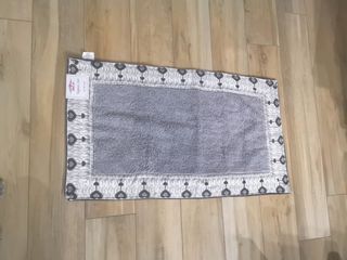 tappeto bagno o camera grigio cuori 