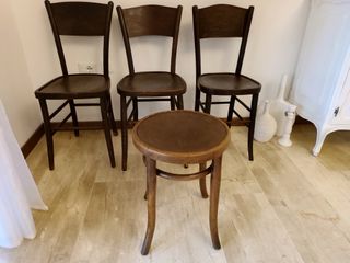 Tris sedie tipo thonet vintage epoca