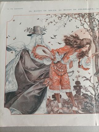 Stampa antica 1925 Liberty Art Nouveau originale