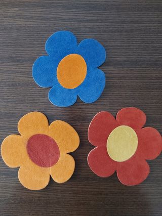 3 sottobicchieri in pelle