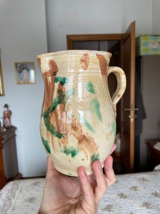 Terracotta calabrese dipinta a mano Brocca