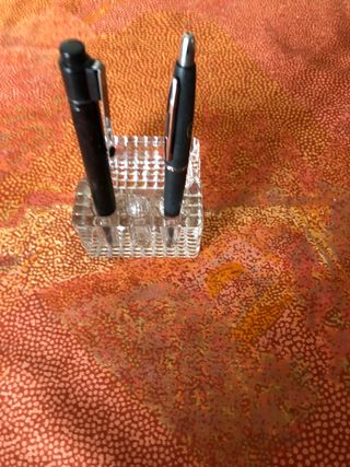 Portapenne da scrivania in vetro