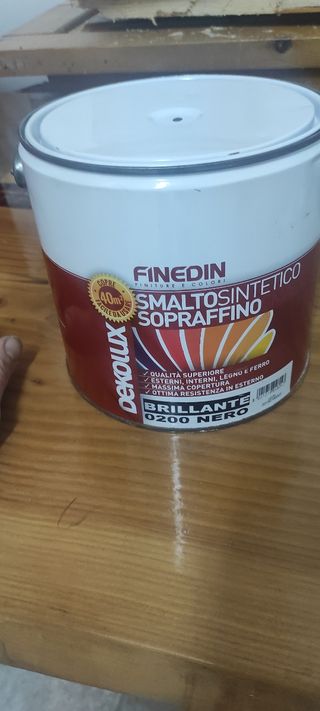 vernice (smalto) sintetico nero lucido Finedin