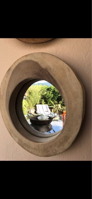 Coppia di Specchi legno naturale 