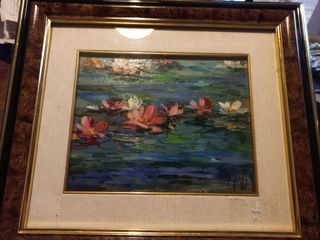 Quadro "Ninfee" firmato Maggi