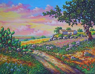 Quadro dipinto ad olio su tela