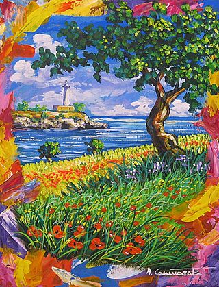 Quadro dipinto ad olio su tavola