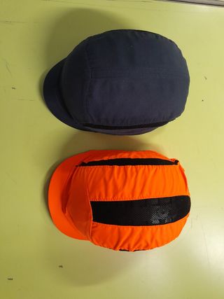 casquette lavoro 1 blu 1 arancio nuove 2 pz x 15 e
