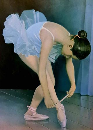 Quadro con ballerina 48x58cm