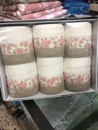 Set tris asciugamani 3 viso e 3 ospiti 