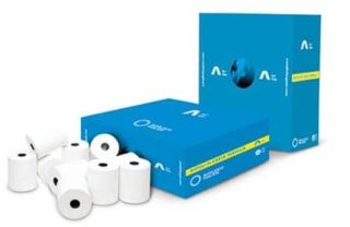50 rotoli carta termica 57x35x12 Gr.55 per cassa