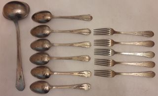 Dodici posate Vintage in Alpacca (Argentone)