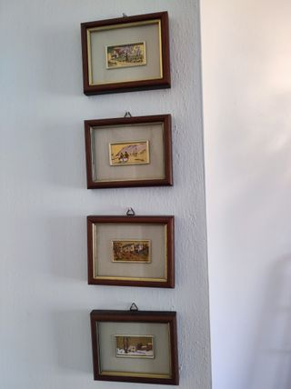 Quadri su foglia d'oro x 4
