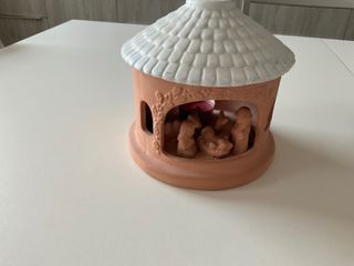 Portacandele con presepe