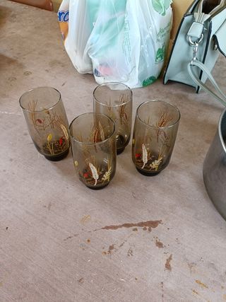 4bicchieri in vetro colorato 