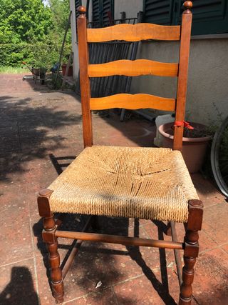 Set 2 sedie impagliate