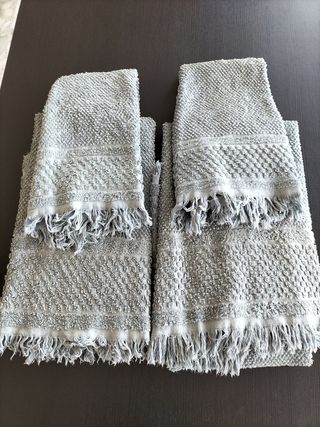 set di 4 asciugamani 100% cotone 