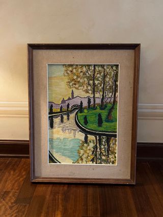 Opera d'arte olio su tela 