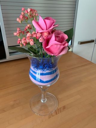 Composizione fiori finti