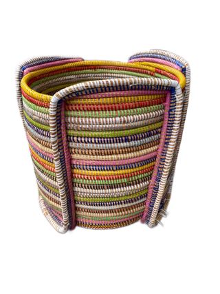 Cesto in corda multicolor