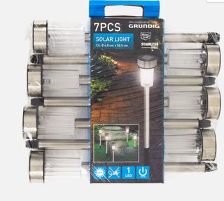 luci solari grunding 7 pezzi unico blocco