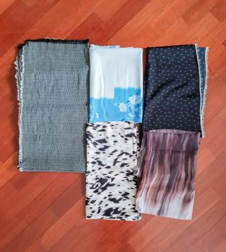 set 5 scampoli stoffa