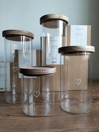 Contenitori cuore bianco