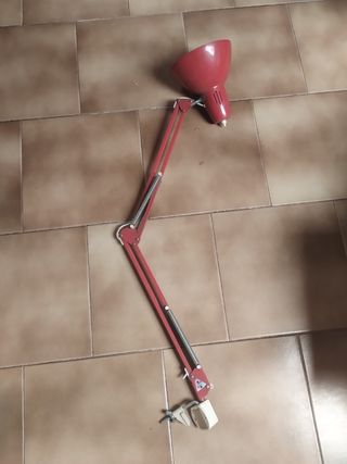 lampada smaltata rossa, buone condizioni