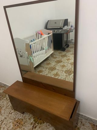 Specchiera Vintage con vano portaoggetti 