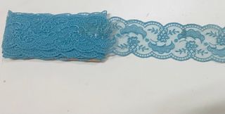 3 mt di passamaneria,pizzo, macramè celeste