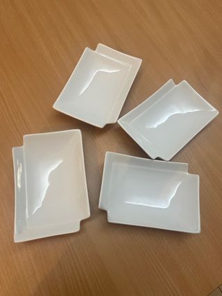 Set Piatti 4 ceramica rettangolari 