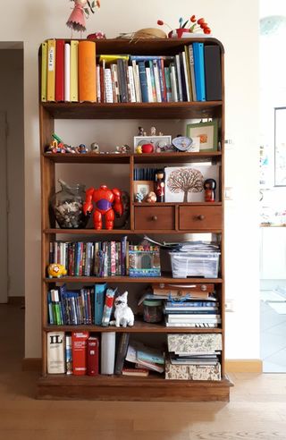 Libreria teak massello
