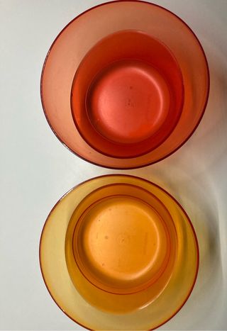 Set di due ciotole della tupperware con coperchio 