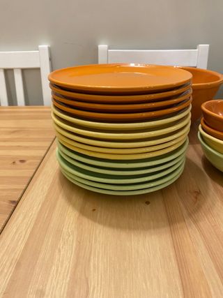 Set piatti colorati Rose e Tulipani