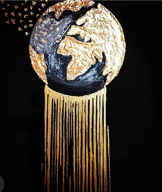  dipinto su tela la Terra 