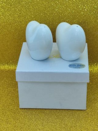 Sale e pepe" cuori " in porcellana nuovo