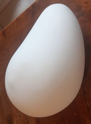 PARALUME in vetro BIANCO soffiato SENO **Ø45cm** m