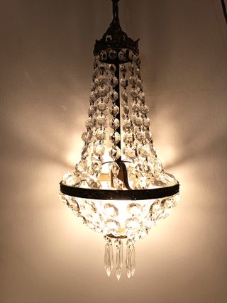 Lampadario stile impero color oro