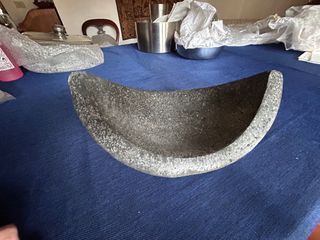 Svuota tasche ellittico in pietra nera spess.2cm 