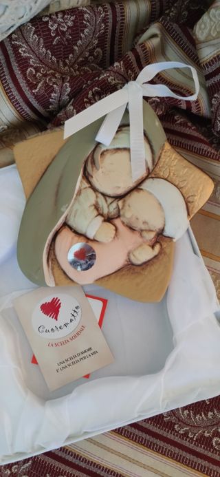 madre e figlio in ceramica