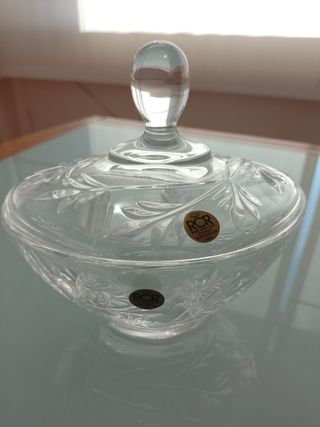 Porta bon bon ovale in cristallo RCR