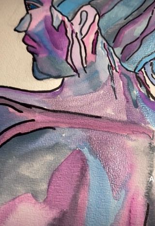 Quadro donna astratto