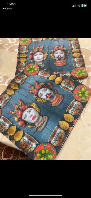 Coppia federe cuscini due mori