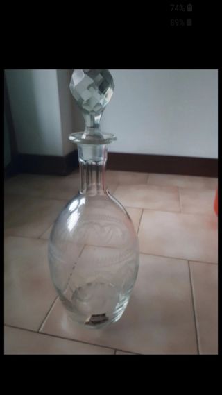 Bottiglia porta liquore vintage anni 70cristallo