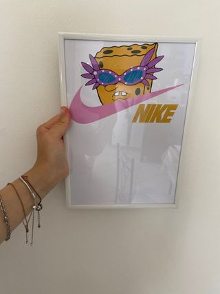 Quadro aesthetic con grafica nike spongebob 