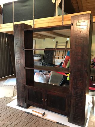 Mobile etnico in legno soggiorno
